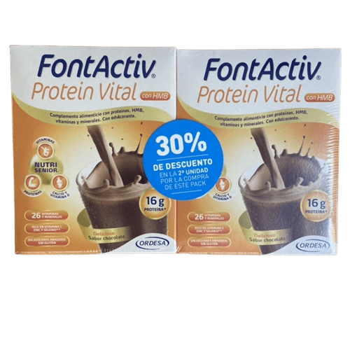 Fontactiv Protein Duplo 2x14 Sobres Chocolate 2ªud -30%Dto - Farmacia ...