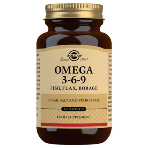 Solgar Omega 3-6-9 (Pescado, Lino y Borraja) - 120 Cápsulas blandas ...